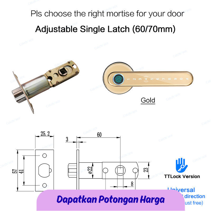 Jual SSN Bluetooth Biometric Fingerprint Card Code lock with Keys TTlock APP Digital Smart door ...