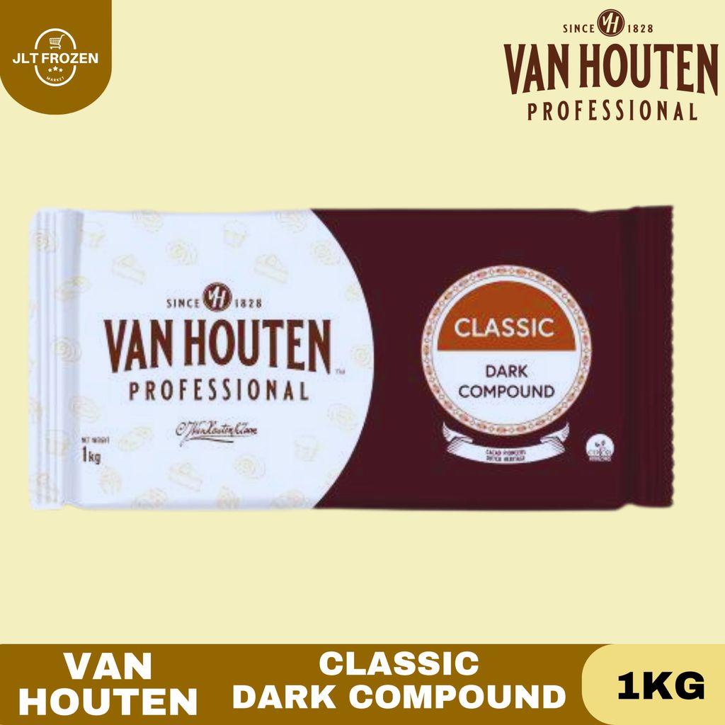 Jual Van Houten Classic Dark Compound 1 Kg / Coklat Blok / Dark Coklat ...