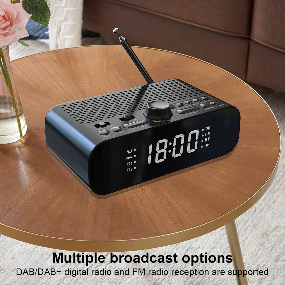 Jual Portable DAB FM Radio BT Digital Radio LED Display Clock Radio ...