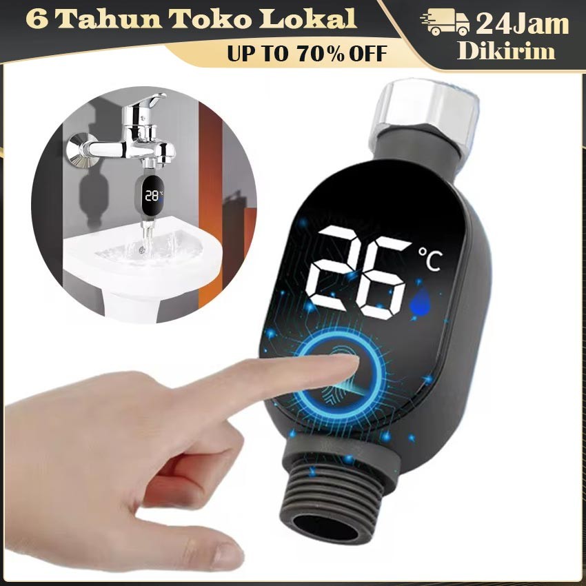 Jual Termometer Digital Shower Kepala Kran Air LED Display / Putar 360 ...