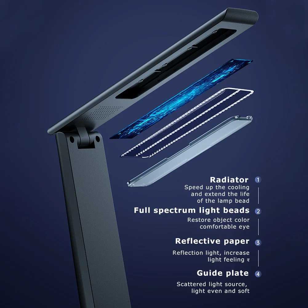 Jual Dreambu Lampu Meja Belajar Foldable Rechargeable 3 Color 1200mAh 3W - TD-777 -MJM | Shopee ...