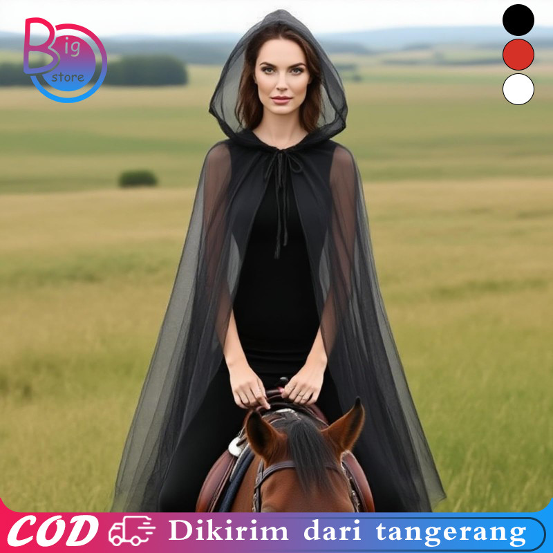 Jual Kostum Pesta Halloween Jubah Cosplay Vampire Penyihir Hantu Jubah ...