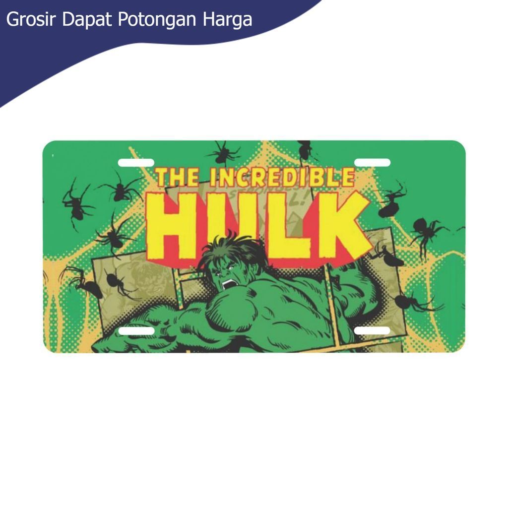 Jual Hulk Comic Art License Plate Funny Car Front License Plate ...