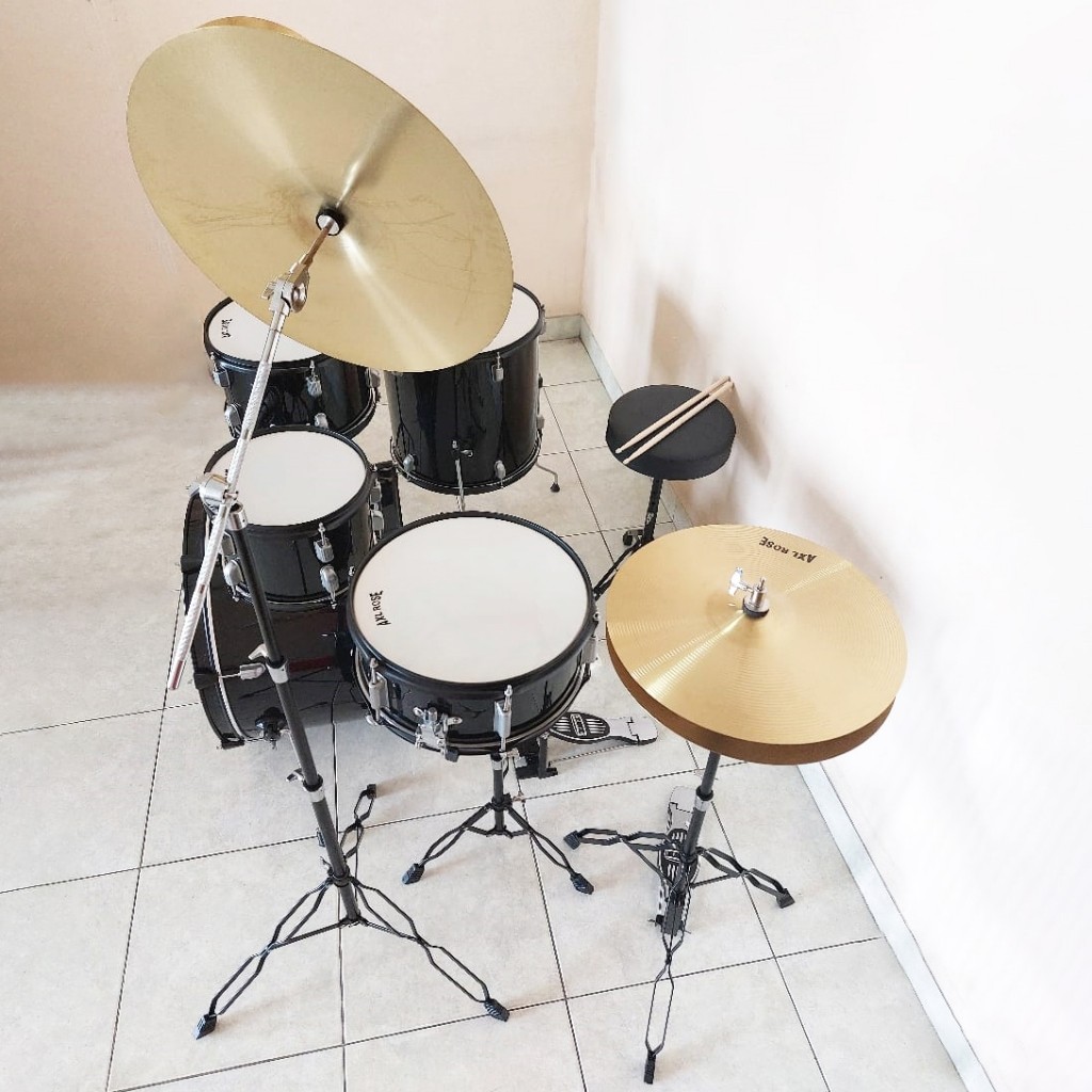 Jual Drum SET 5-Piece AXL ROSE Original BONUS Lengkap Kursi Cymbal ...