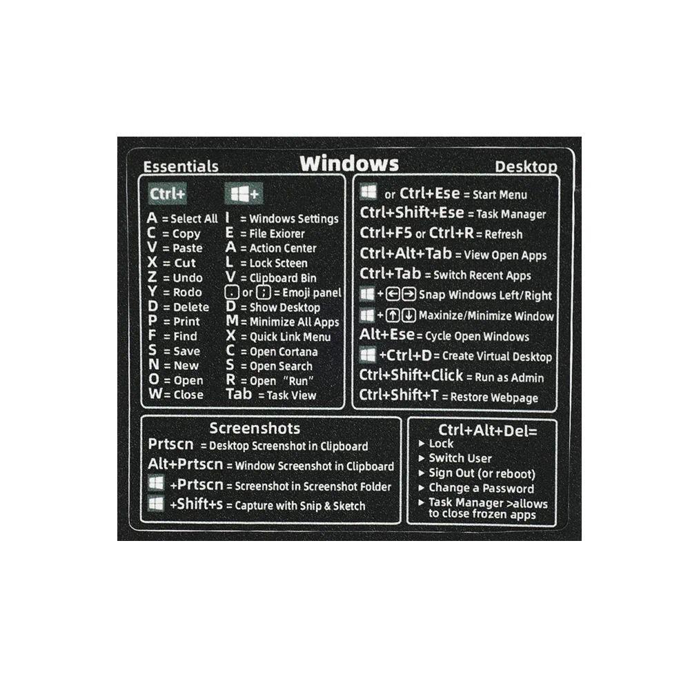 Jual Reference Keyboard Shortcut Sticker Adhesive for PC Laptop Desktop ...