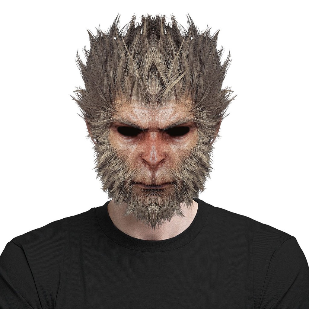 Jual Black Myth Wukong Mask Monkey King Face Mask Funny Monkey Headgear ...