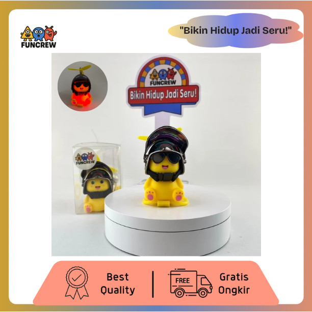 Jual [FUNCREW] Pajangan Motor Dino Nailong Helm PUBG Hitam Smile Lucu ...