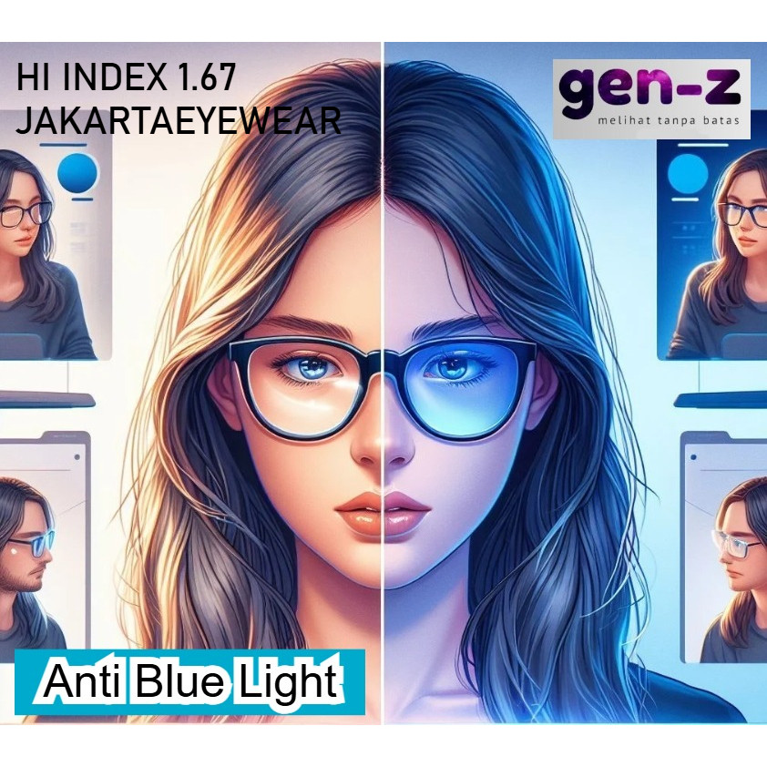 Jual Lensa Gen-Z SV Hi Index 1.67 UV420 Anti Blue Light - SHMC Super ...