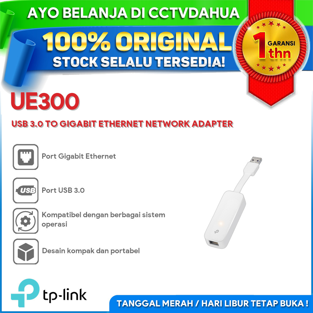 Jual TP-LINK UE300 USB 3.0 TO GIGABIT ETHERNET NETWORK ADAPTER | Shopee ...