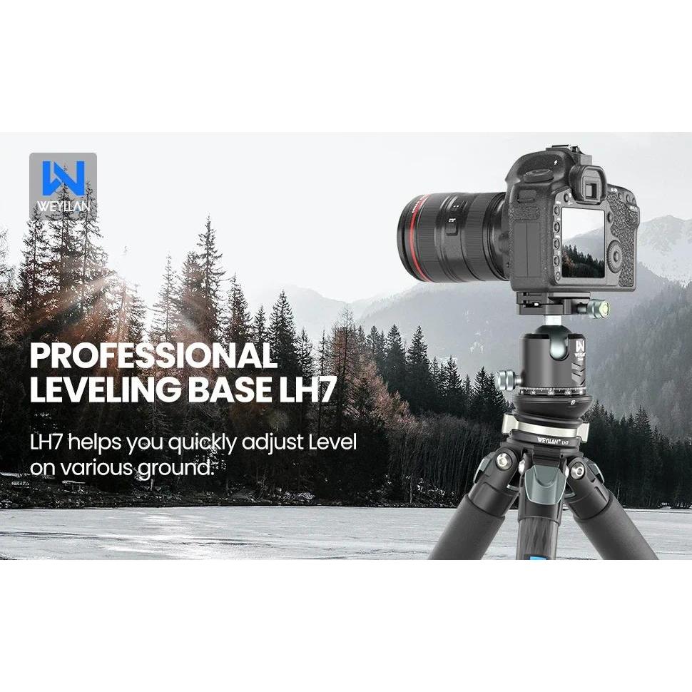 Jual WEYLLAN LH7 Tripod Leveling Base Tripod Head Camera Leveler Tripod ...