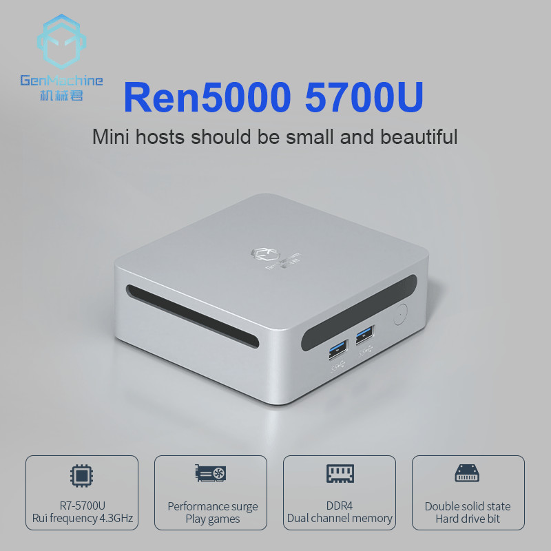 Jual 2025 GenMachine New Mini PC 5700U Windows 11 Ryzen Support Windows 11 DDR4 3200MHz AMD ...