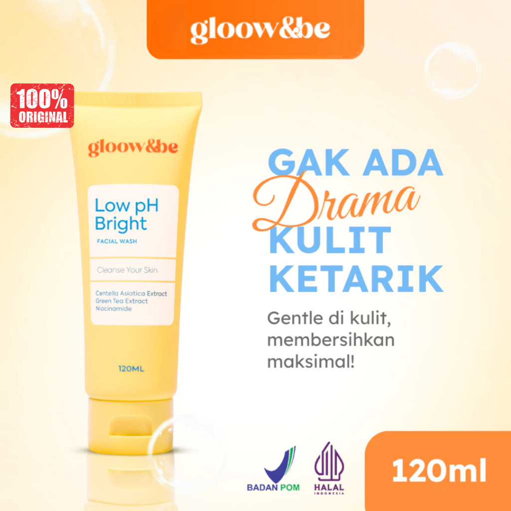 Jual Gloow&be Low pH Bright Facial Wash 120ml – Gentle Cleanser dengan ...