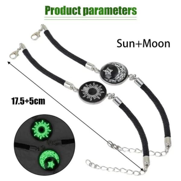 Jual 2Pcs Gelang Couple Pasangan Getar Glow in the Dark Bintang Bulan ...