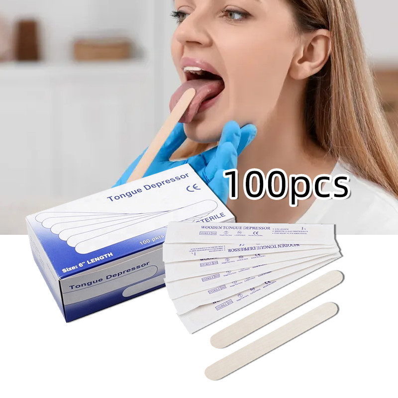 Jual 100pcs Tongue Spatel Kayu Spatel Lidah Wooden Tongue Depressor ...