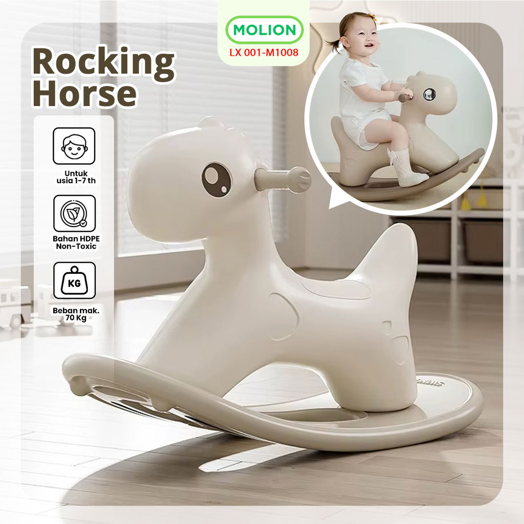 Jual MOLION Mainan Kuda Kudaan HDPE Kuda Goyang Anak Rocking Horse ...