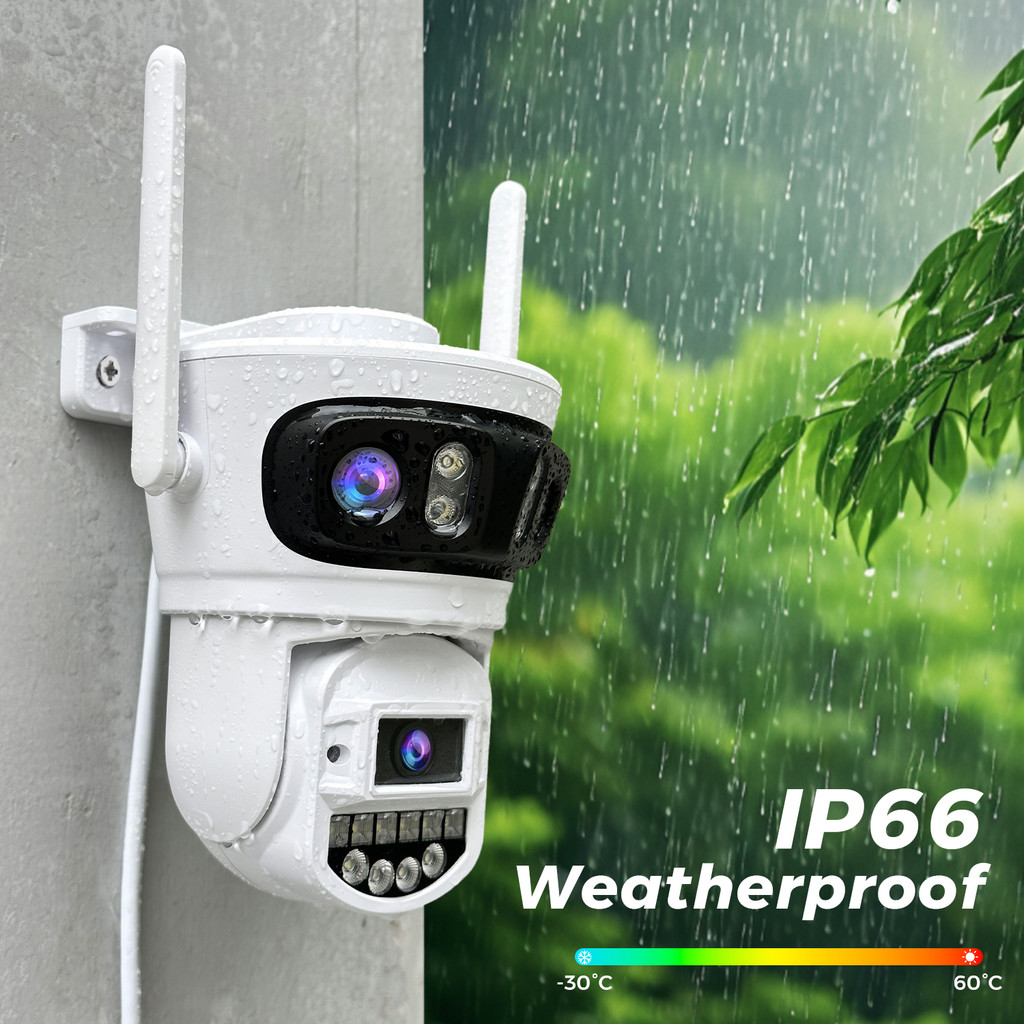 Jual 15MP Outdoors WiFi Camera 8K HD Three Lens Security 5G PTZ IP ...