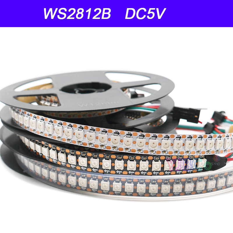 Jual 5V WS2812B Smart Pixels LED Strip 30/60/74/96/100/144 LEDs/M ...