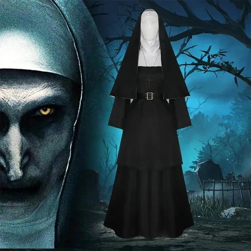 Jual Halloween The Nun Cosplay Mask Costume Horror Films Cosplay ...