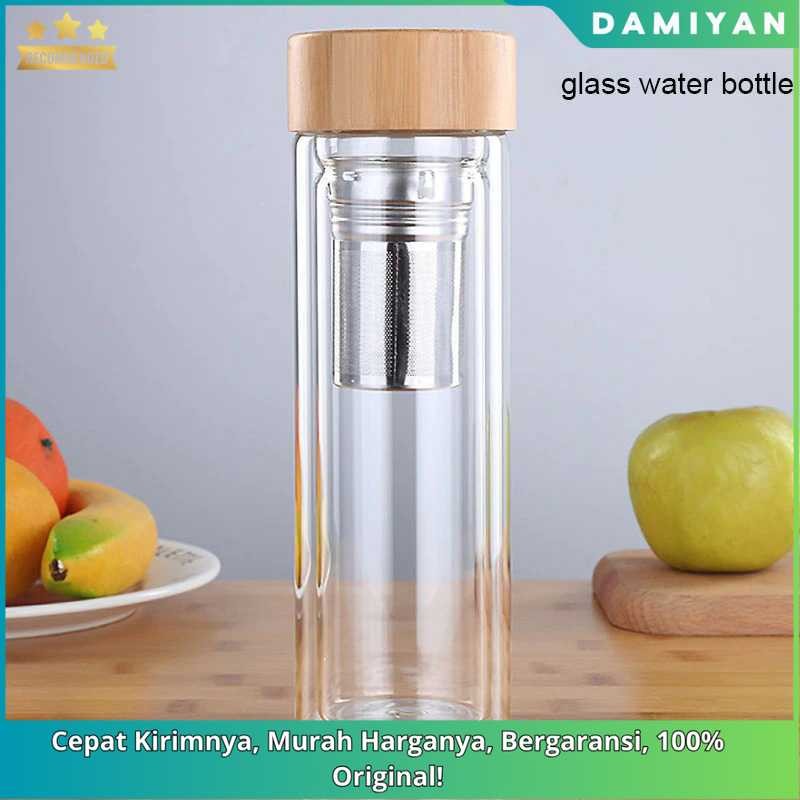 Jual [DMY] Botol Minum Kaca Tea Infuser 330ml - Glass Bottle dengan ...