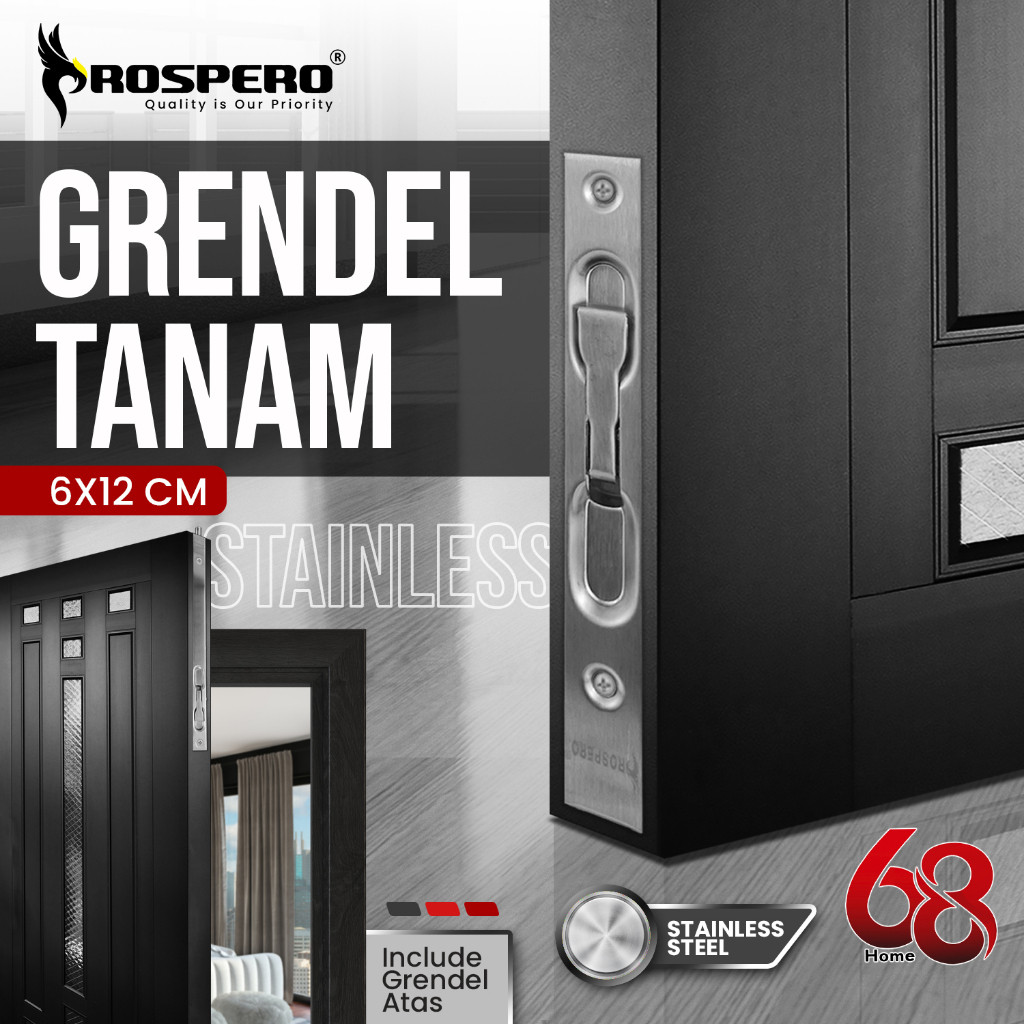 Jual Slot Pintu Grendel Tanam Prospero / Grendel Tanam Stainless Flush ...