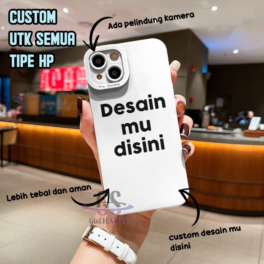 Jual Case Custom bebas desain Logo Foto Nama Wallpaper untuk semua tipe ...