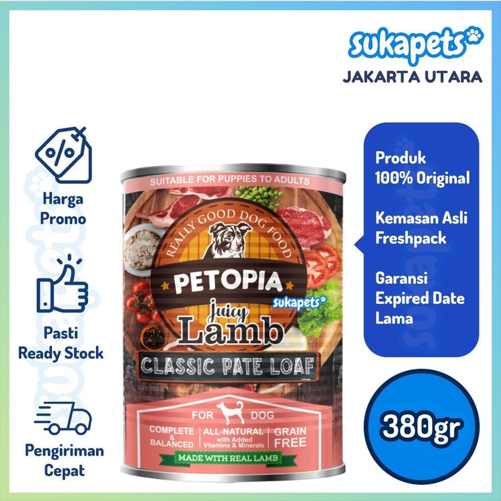 Jual Petopia Dog Can Juicy Lamb Makanan Anjing Basah Kaleng 380gr ...