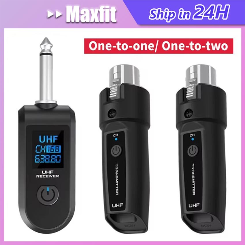 Jual UHF Adapter System Wireless Microphone Transmitter Receiver System ...