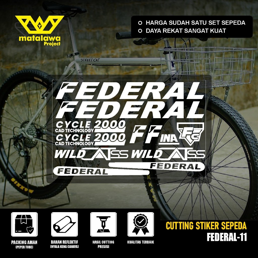 Jual Premium FEDERAL Sticker Sepeda FEDERAL wild Cat Stiker Streetcat ...