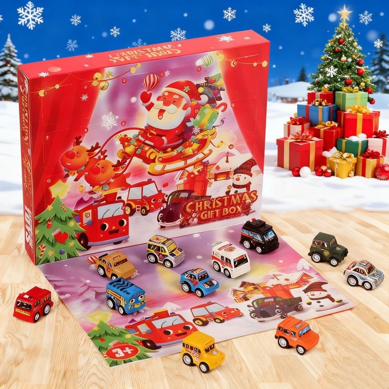 Jual New Mini Car Countdown Calendar Surprise Power Inertia Car Kid ...