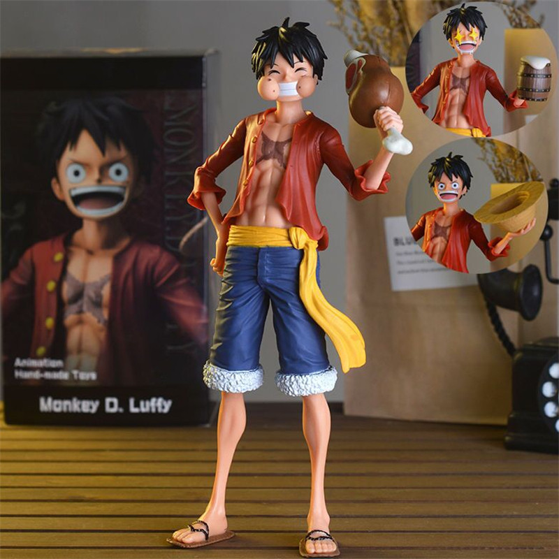 Jual Lover One Piece Luffy 3D2Y Big Standing Eat Meat Ver. PVC Figure ...