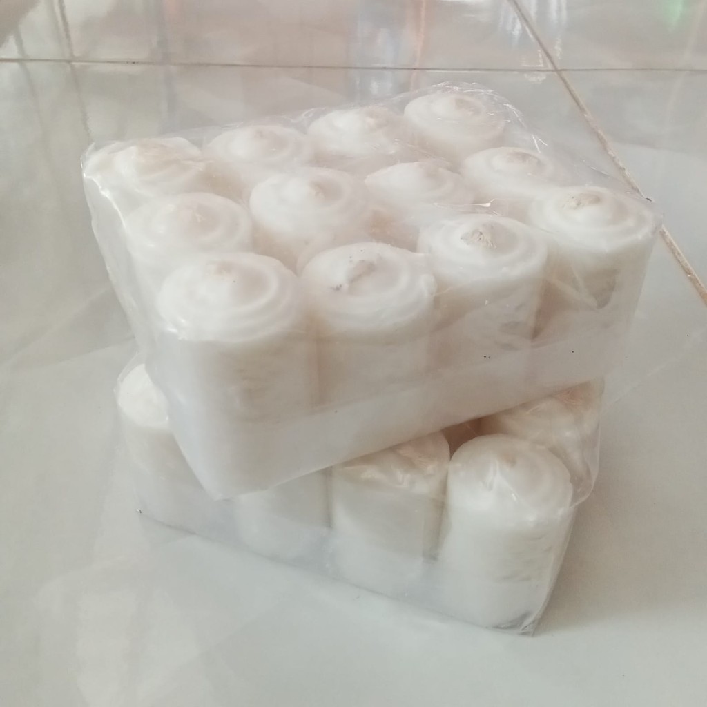 Jual LILIN PUTIH HOTEL 5CM ( 1 pack isi 12 pcs) | Shopee Indonesia