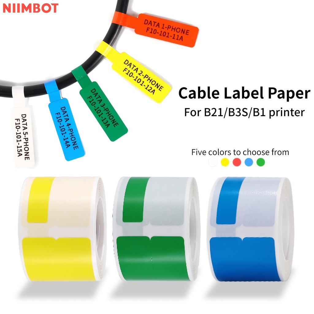 Jual NIIMBOT Cable Labels, Thermal Labels Waterproof, Oil-Proof Cable ...