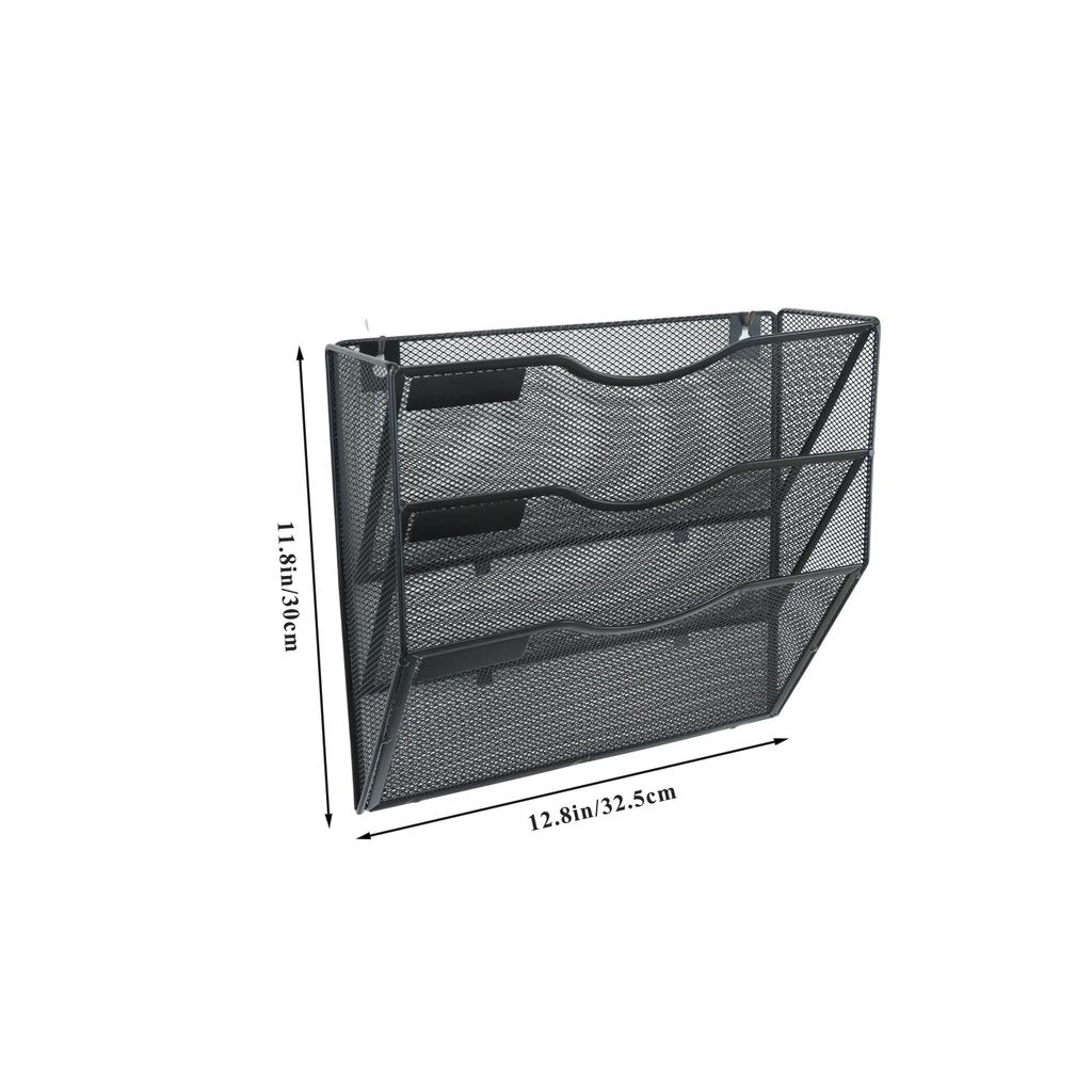 Jual Hanging Wall File Organizer 3 Pocket Mesh Office Mail Paper ...