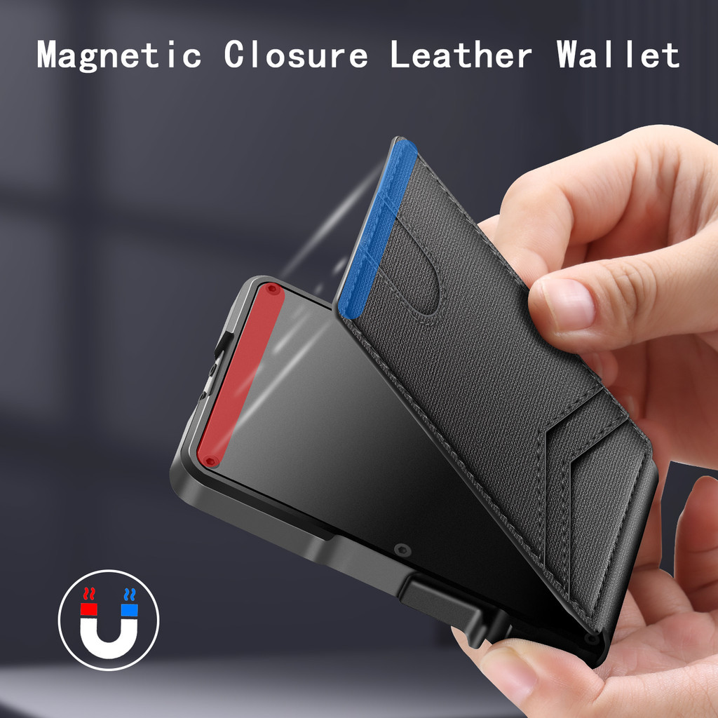 Jual Mens Wallet Tactical Bifold Wallets for Men Metal RFID Blocking ...
