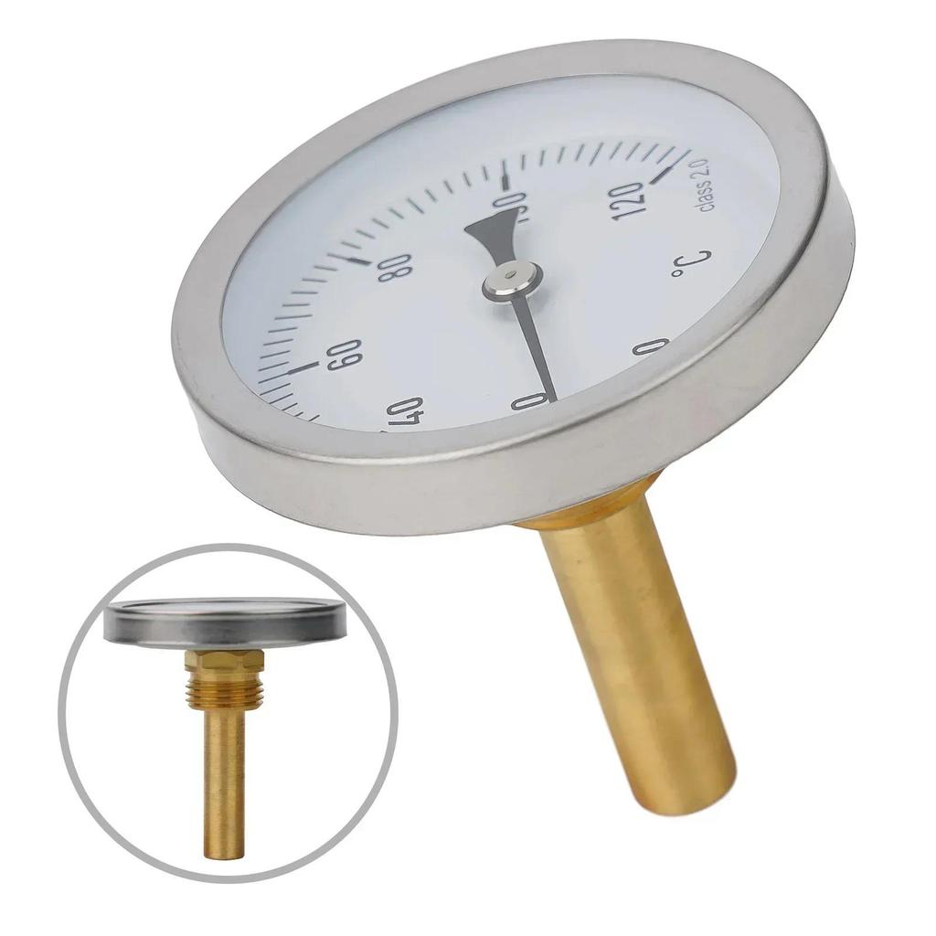 Jual High Quality Thermometer Bimetal Thermometer 1/2" Axial Screw-in ...