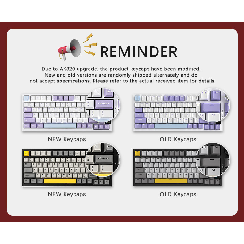 Jual Ajazz AK820 Pro Gaming Mechanical Keyboard 75% Bluetooth/ Wireless ...
