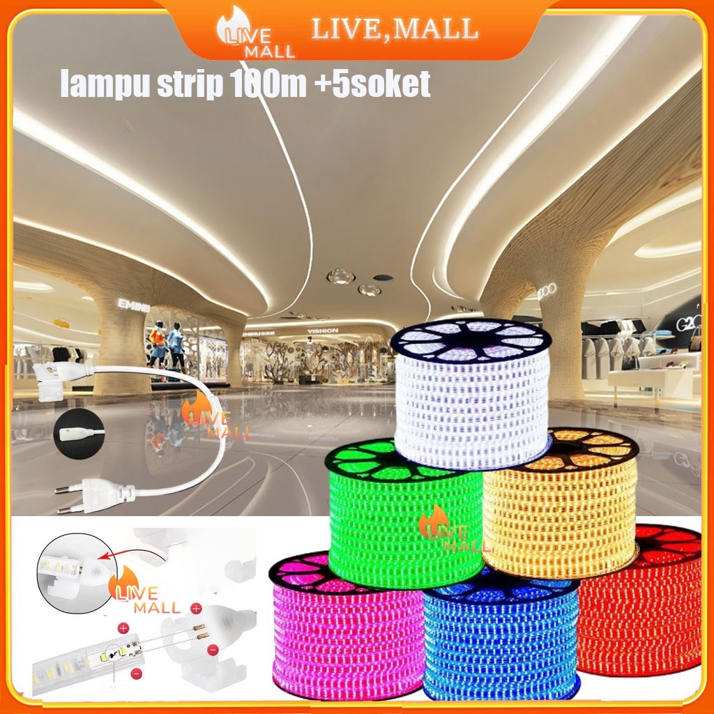 Jual LAMPU LED STRIP SELANG SMD 5050 100M 100 METER / LAMPU PLAFON ...