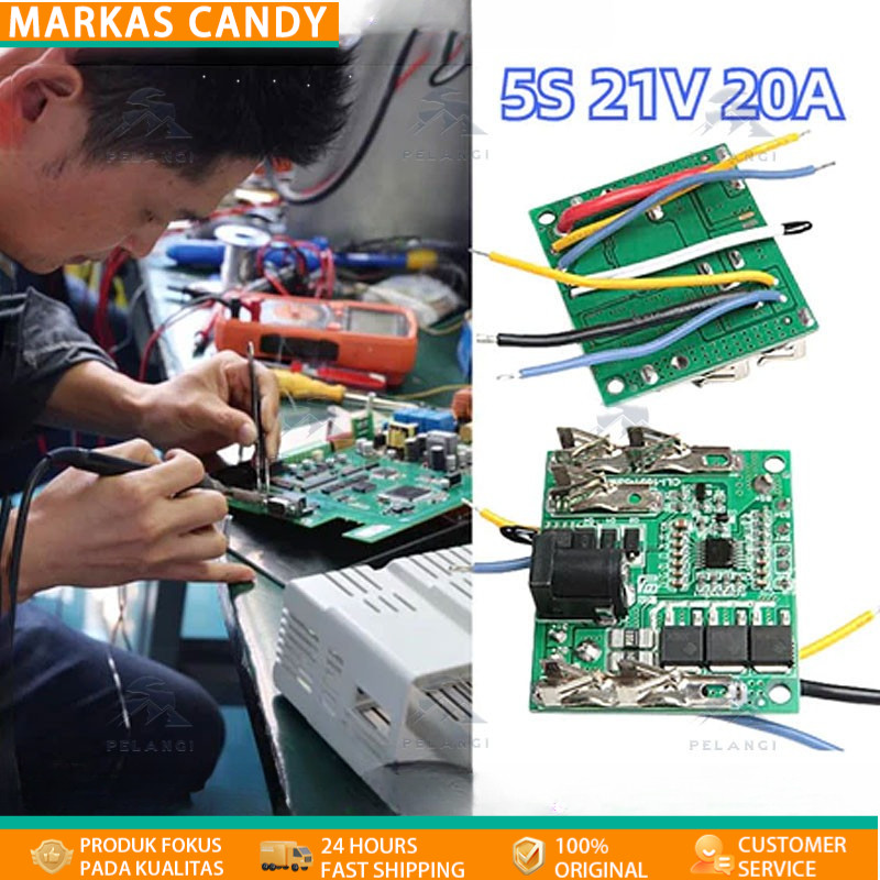 Jual Bms Modul Baterai 5s 18v 20v 21v 48v 88v 99v Bms Baterai Cordless ...
