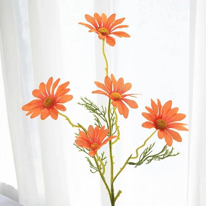 Jual Bunga Daisy Dutch Cosmos Artificial Silk Import - Orange | Shopee ...