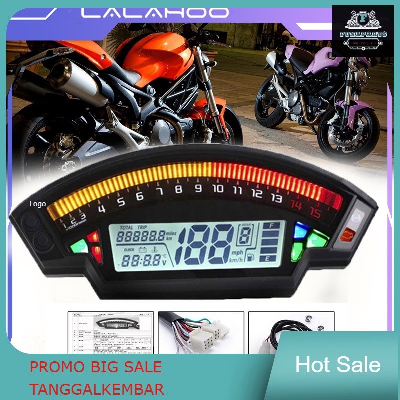 Jual Ready&100% OriTachometer Speedometer Odometer Digital Universal ...
