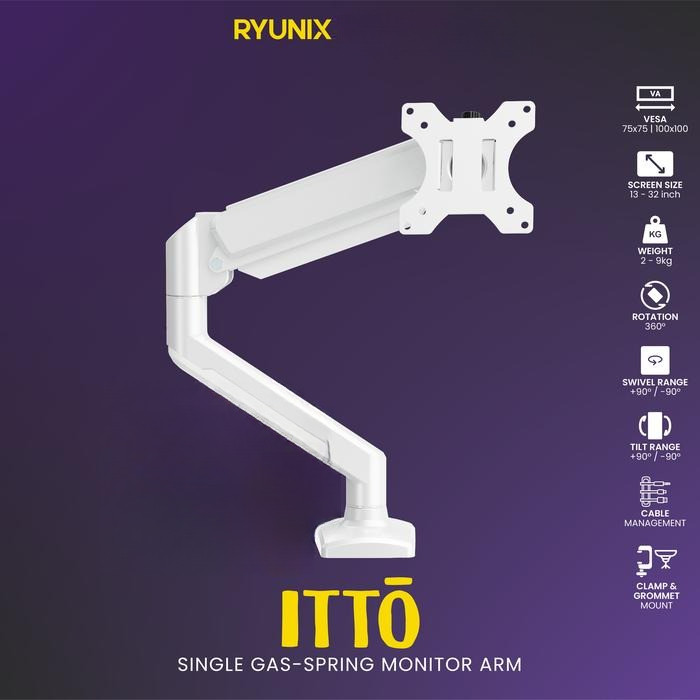 Jual Sades Ryunix Monitor Arm Itto & Monitor Arm Dual Nitto - Monitor ...