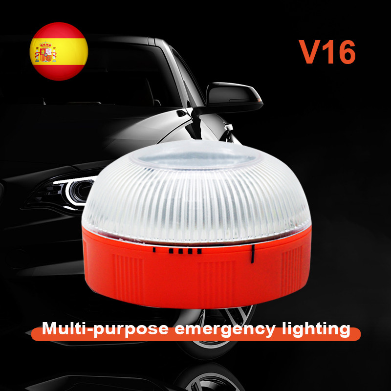 Jual LED Car Emergency Light V16 Flashlight Magnetic Induction Strobe ...