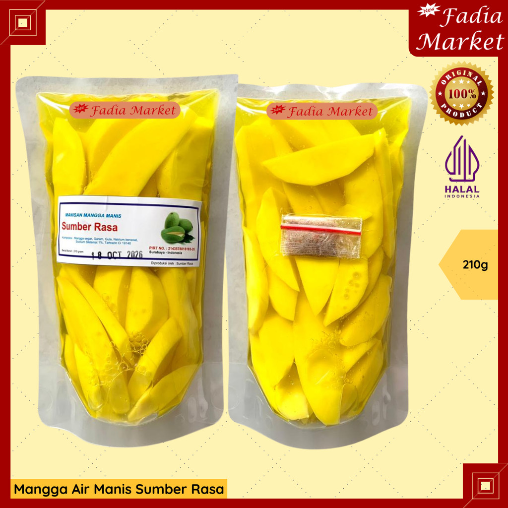 Jual Manisan Mangga Air Manis 210g Cap Sumber Rasa + Bonus Bubuk ...