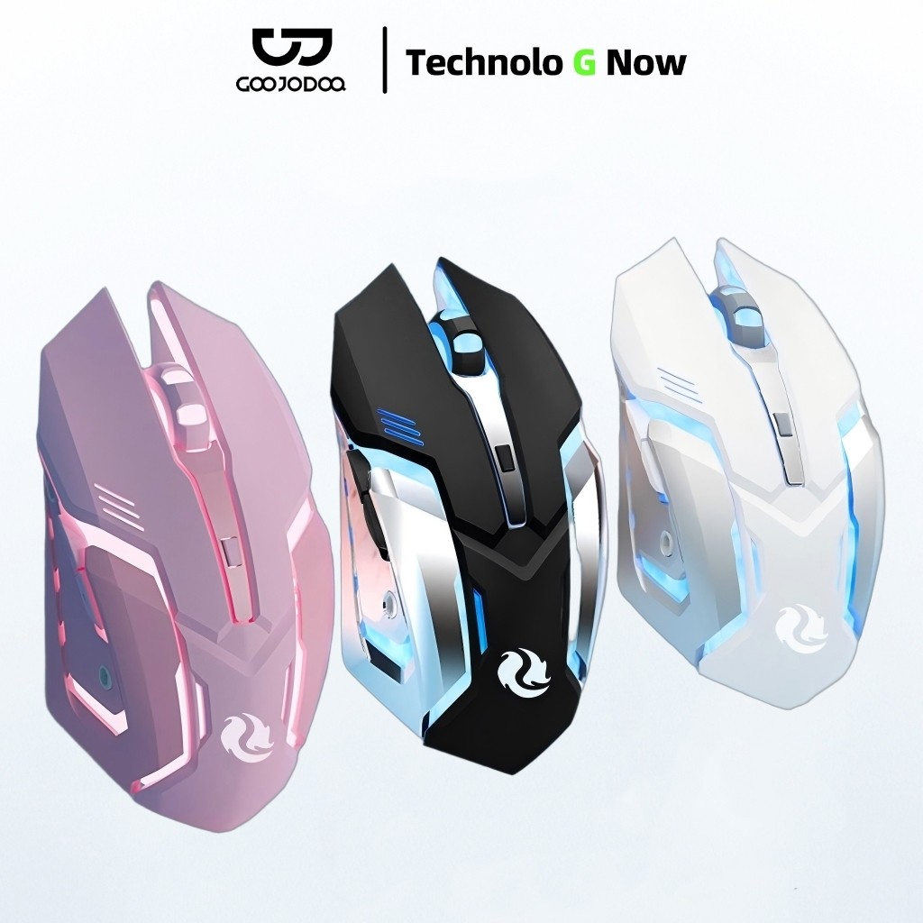 Jual GOOJODOQ Gaming Mouse Rechargeable Wireless Mouse 2.4Ghz 1600 DPI ...