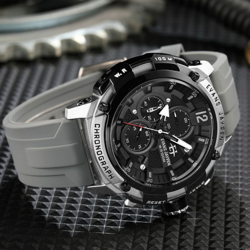 Jual Jam Tangan Pria Evans Jayden 9617 Rubber Silicon Kaca Sapphire ...