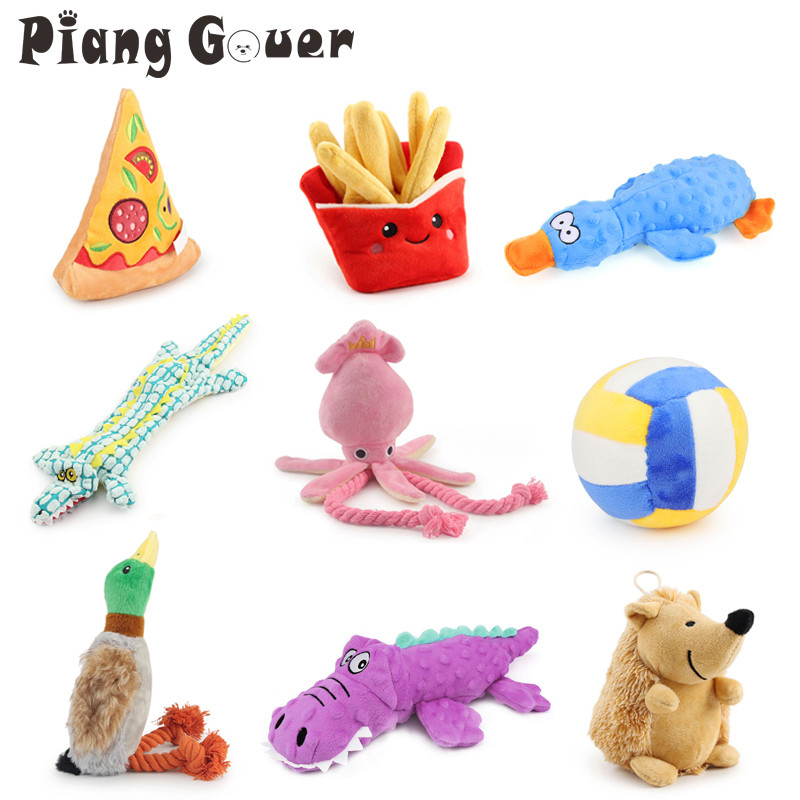 Jual Plush Squid Dog Toy Crab Chew Puppy Press Sound Squeak Soft Pet ...