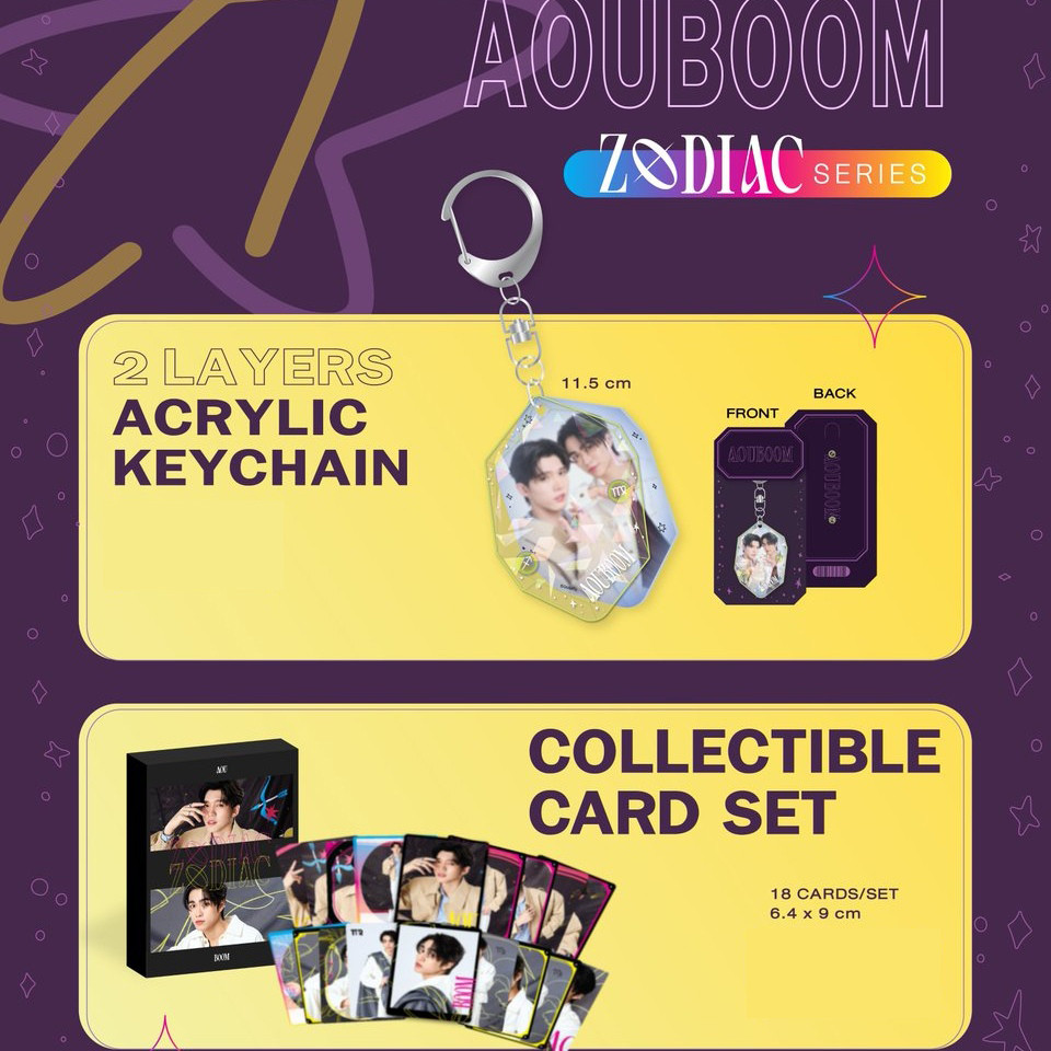 Jual New Thai star AOUBOOM Photocard keychain official merchandise pre ...