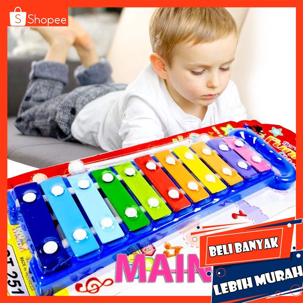 Jual MAINAN MUSIK EDUKASI ANAK ST2514 XYLOPHONE KAYU TRADISIONAL ...