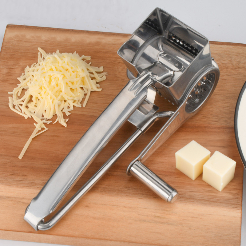 Jual Stainless Steel Rotary Grater Set 5/3/2/1 Drums Blades Cheese ...