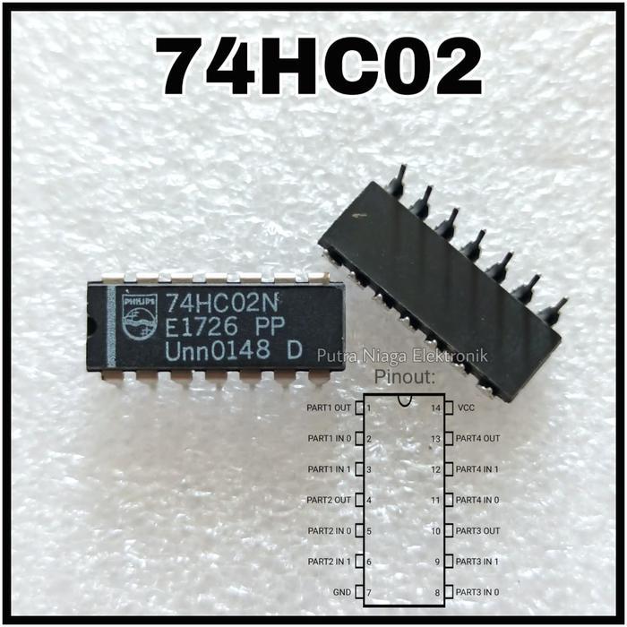 Jual ic TTL 7402 74HC02 dip 14p / SN74HC02N / HD74HC02P | Shopee Indonesia